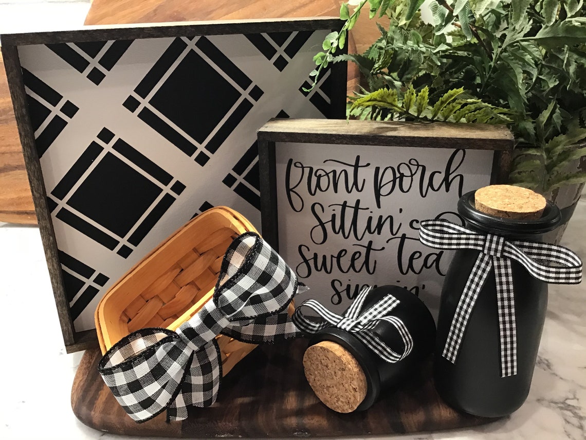 Front Porch Sittin' Sweet Tea Sippin' Sign | Tiered Tray Sign ...