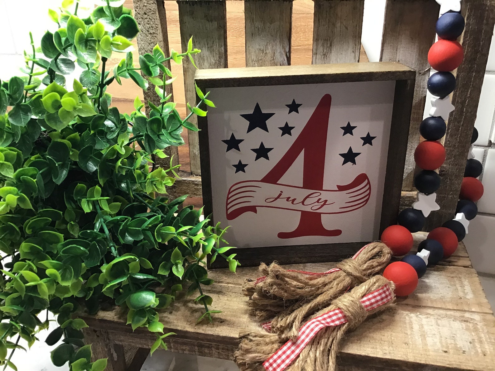 Fourth of July Sign July 4th Sign Sign Tier Tray Tiered | Etsy