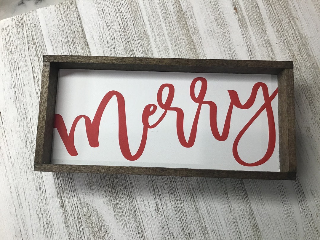 Christmas "merry" Wood Sign | Christmas Sign | Tiered Tray | Self ...