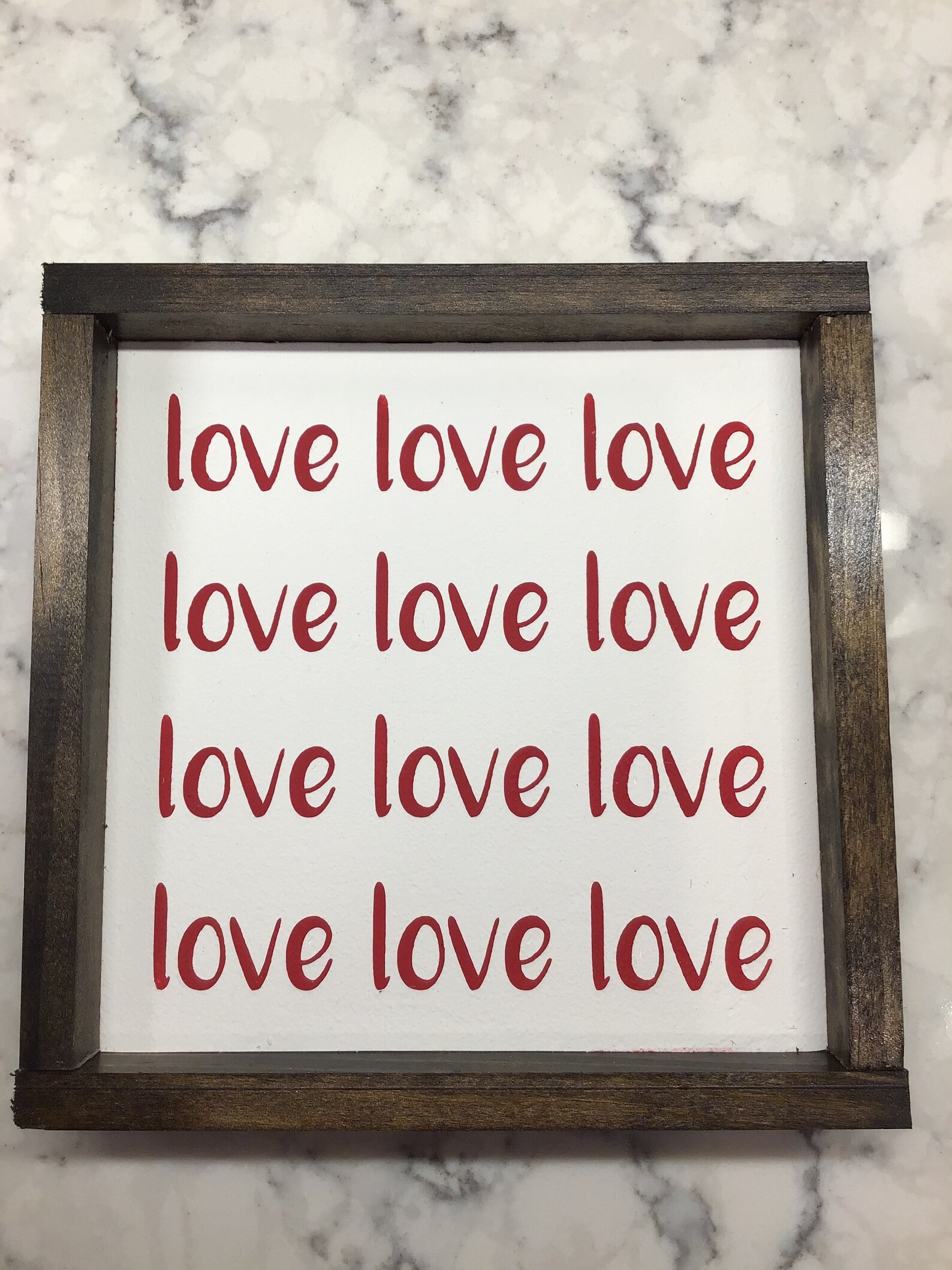 Mini Valentines Day Sign LOVE LOVE LOVE Small Sign Tier - Etsy