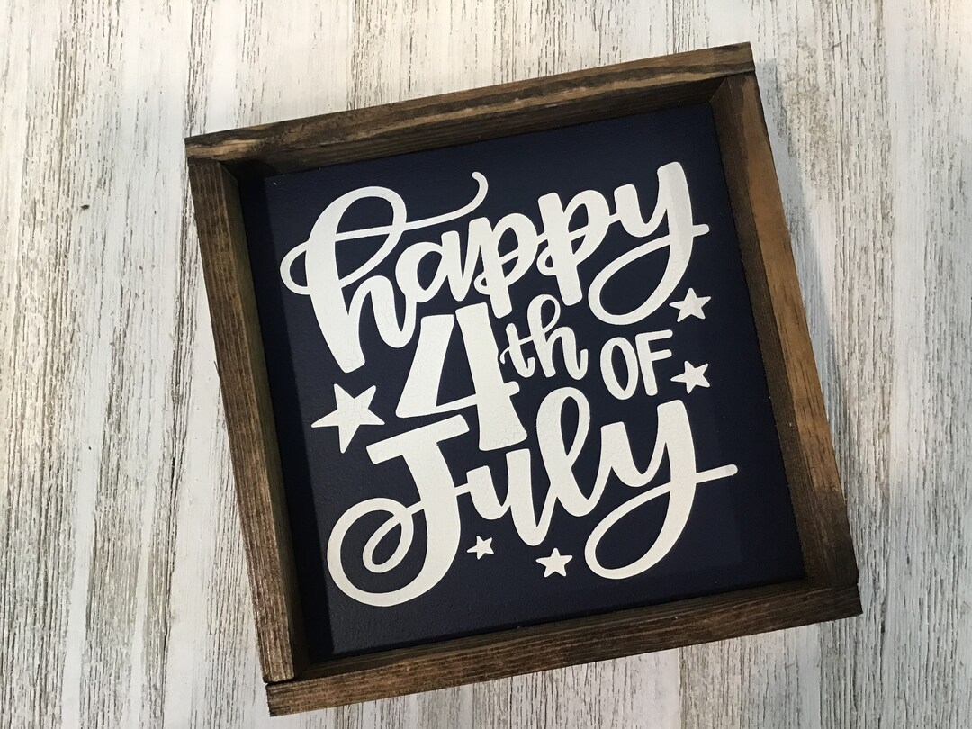 Happy 4th of July Sign | July 4th Decor | Sign Tier Tray | Tiered Tray ...