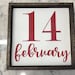 Mini Valentines Day Sign | FEBRUARY 14 | Small Sign Tier Tray | Tiered ...