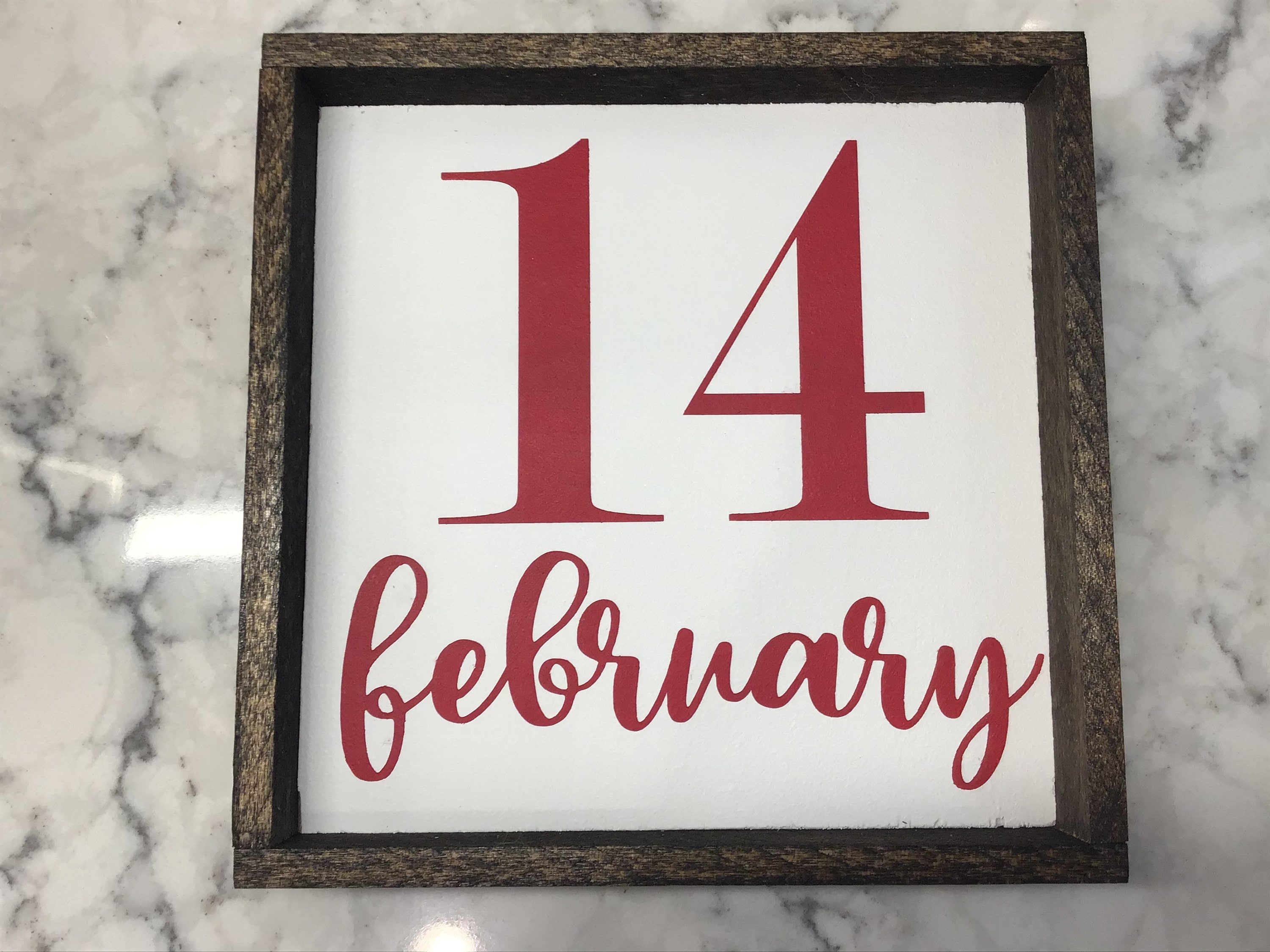 Mini Valentines Day Sign FEBRUARY 14 Small Sign Tier Tray - Etsy