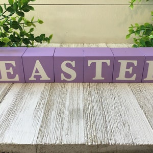 Easter Block Set "easter" Wood Blocks | Easter Tiered Tray| Easter Day ...