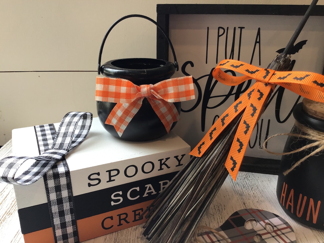 Mini Halloween Book Stack | Spooky, Scary, Creepy | Tiered Tray Mini ...