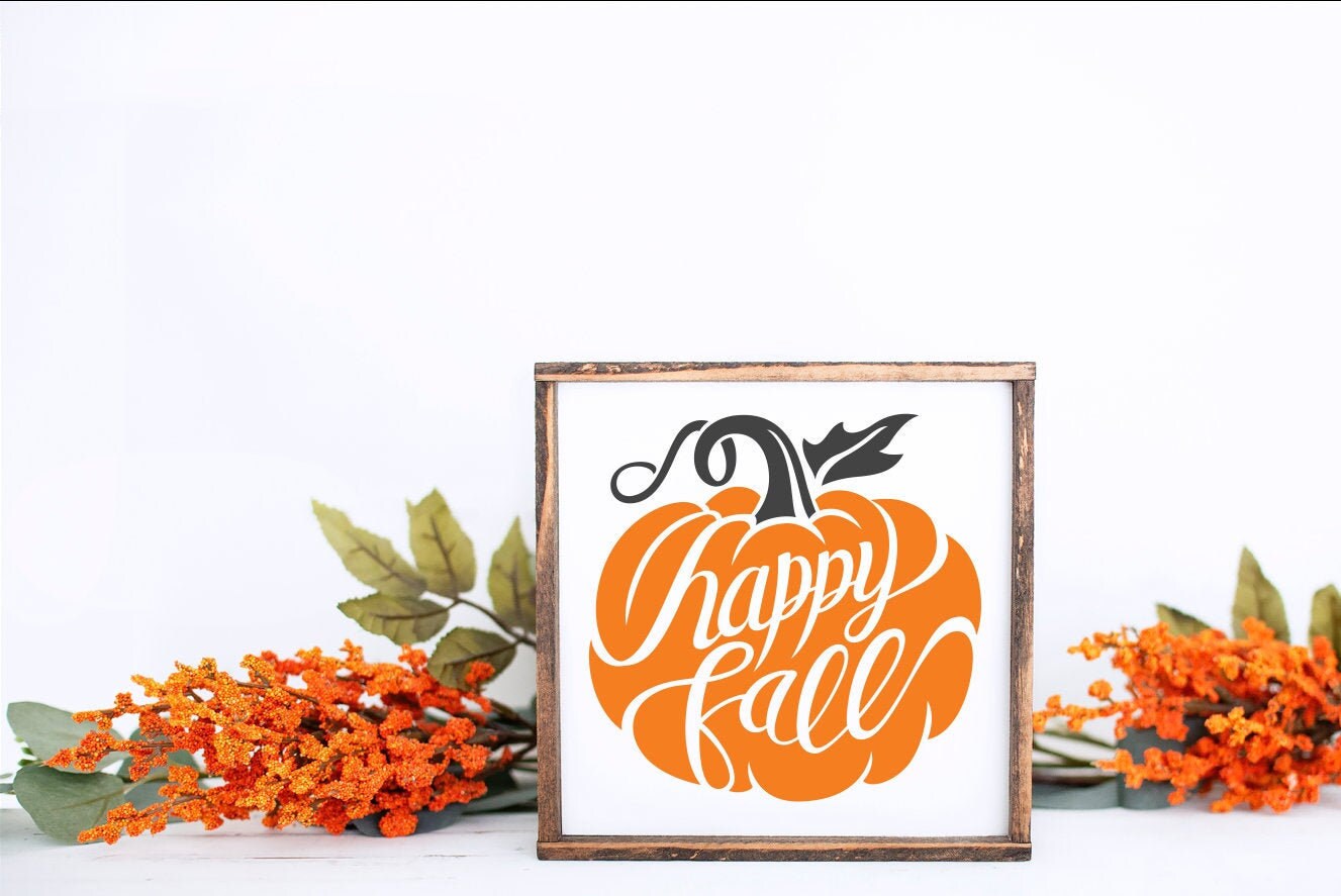 HAPPY FALL Wood Sign Fall Wood Sign Sign Tier Tray Tiered - Etsy