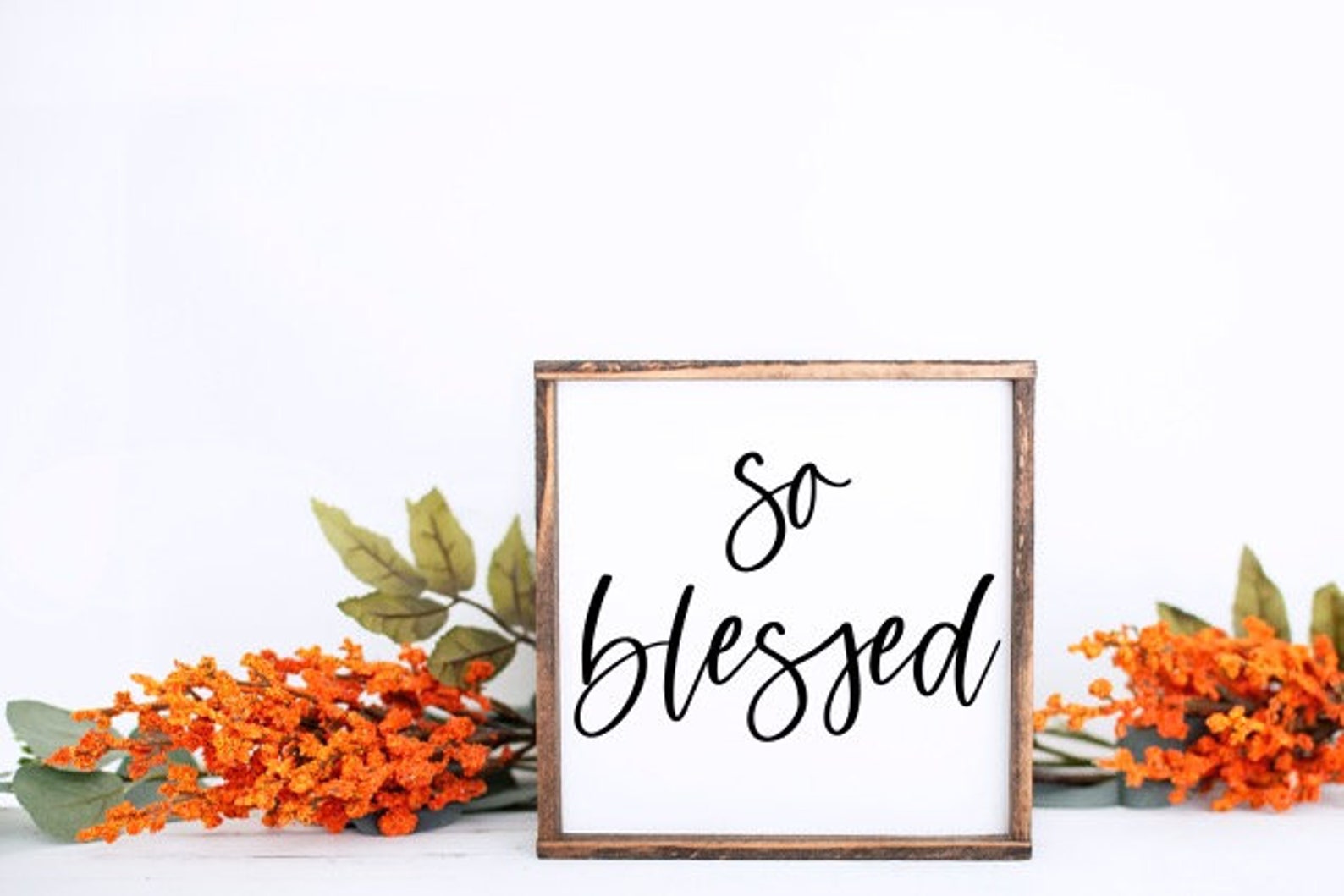 SO BLESSED Wood Sign Fall Wood Sign Sign Tier Tray Tiered | Etsy