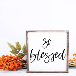 SO BLESSED Wood Sign | Fall Wood Sign| Sign Tier Tray | Tiered Tray ...