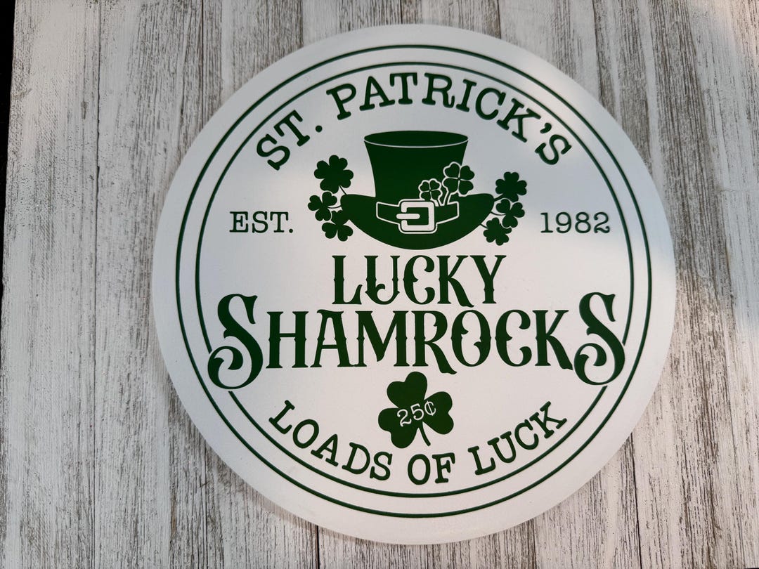 St. Patrick's Day Sign | Lucky Shamrocks | St. Patrick's Decor | Lucky ...
