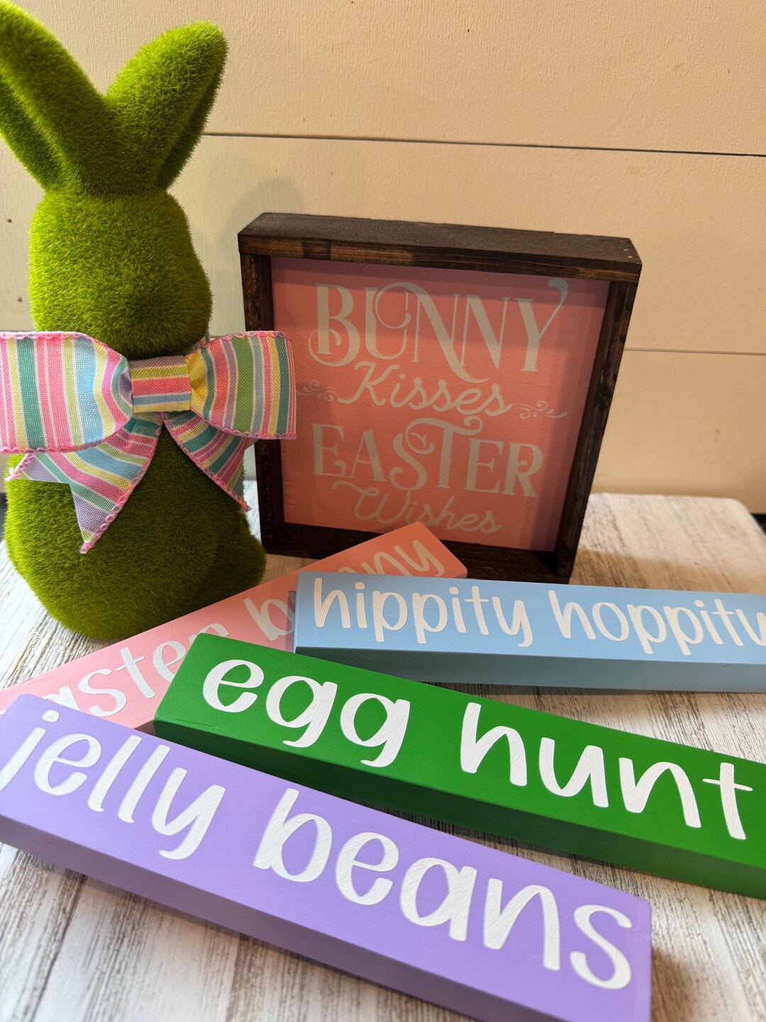 EASTER Word Blocks | Easter Decor | Easter Wood Sign | Tiered Tray ...