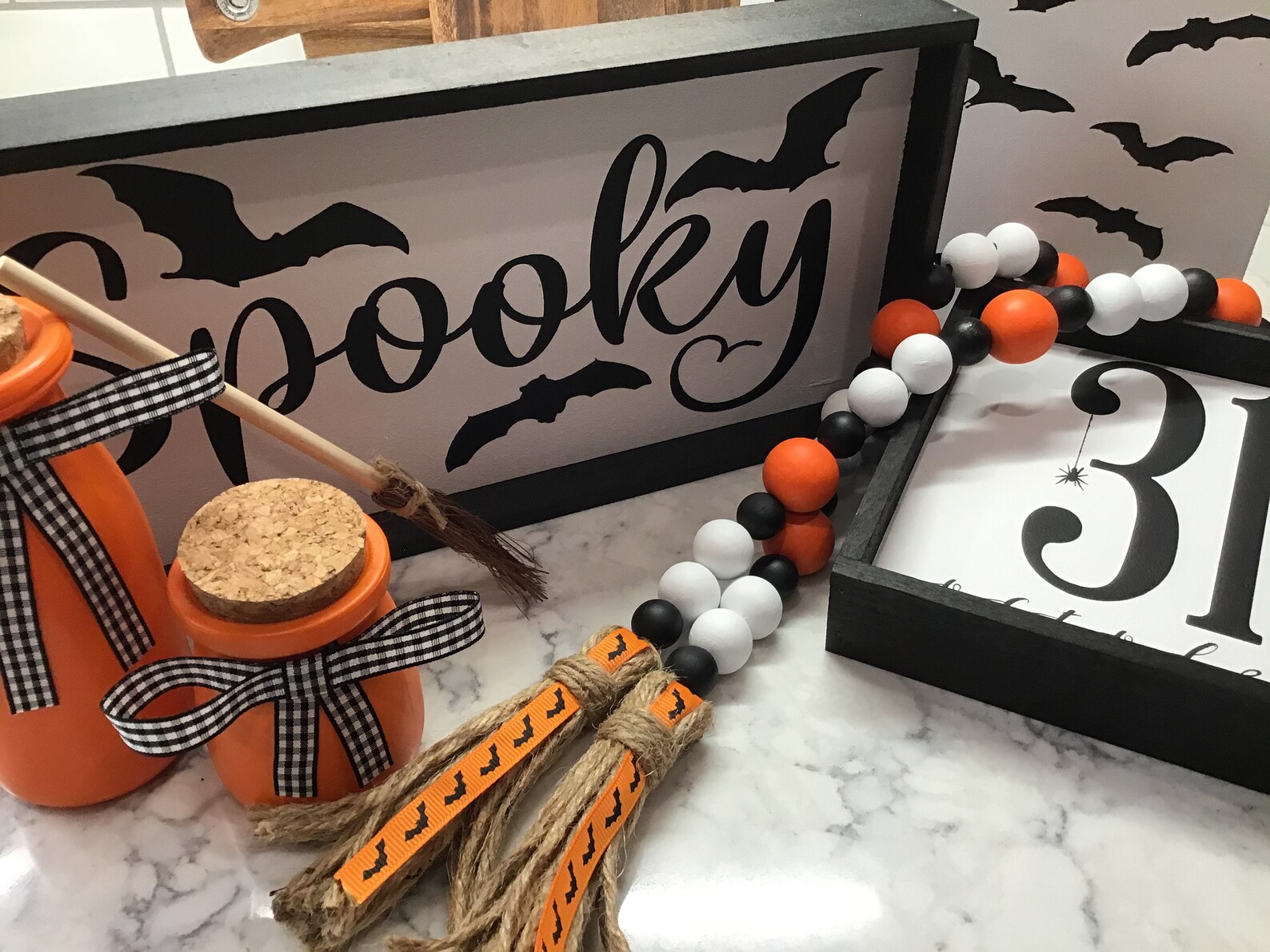 Halloween "spooky" Wood Sign |rae Dunn Inspired | Self Standing Sign ...