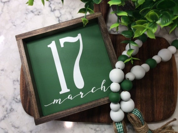 St. Patricks Day Sign March 17 Sign Sign Tier Tray - Etsy