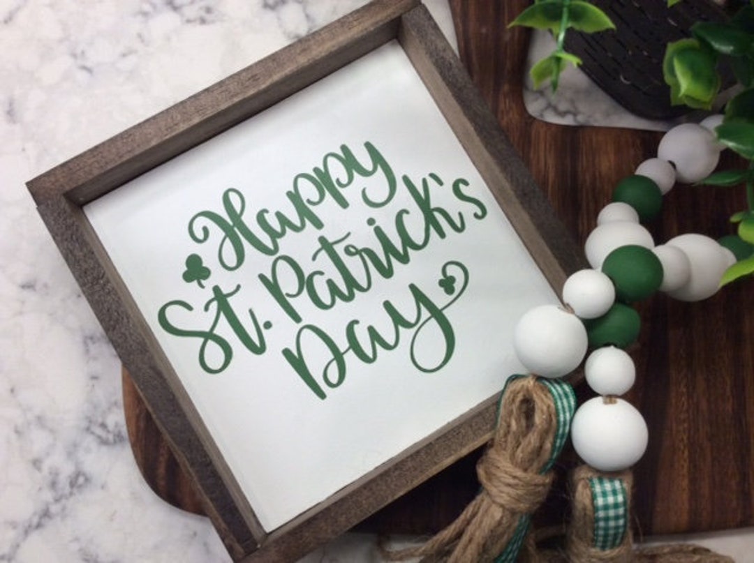 St. Patricks Day Sign | Happy St Patricks Day | Sign Tier Tray | Tiered ...