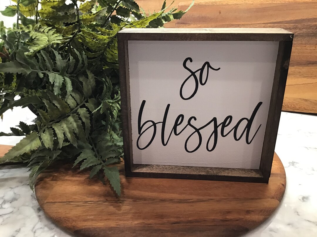 SO BLESSED Wood Sign | Fall Wood Sign| Sign Tier Tray | Tiered Tray ...