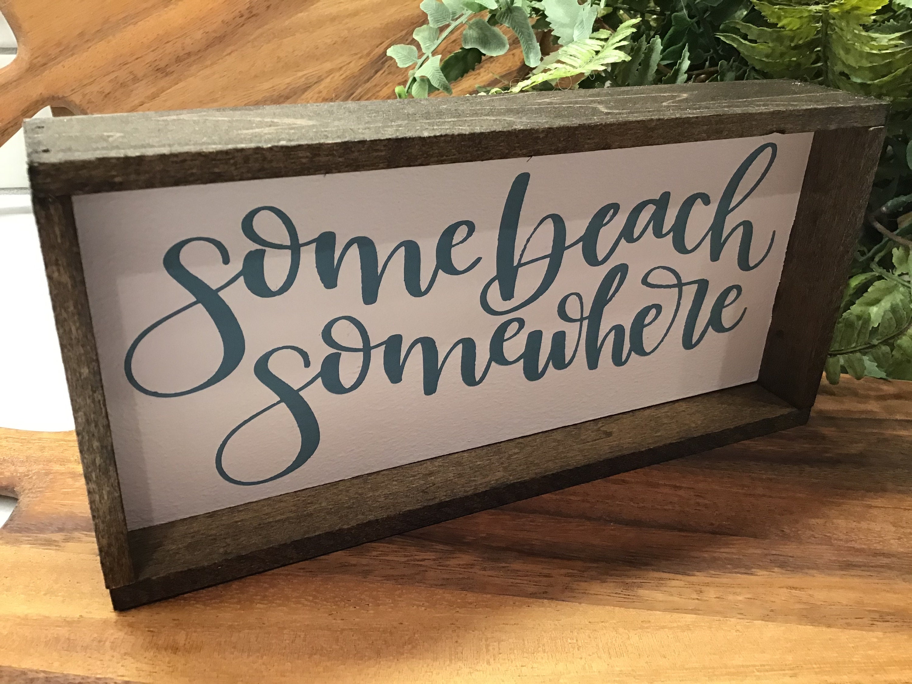 Some Beach Somewhere Wood Sign Rae Dunn Inspired Tiered - Etsy