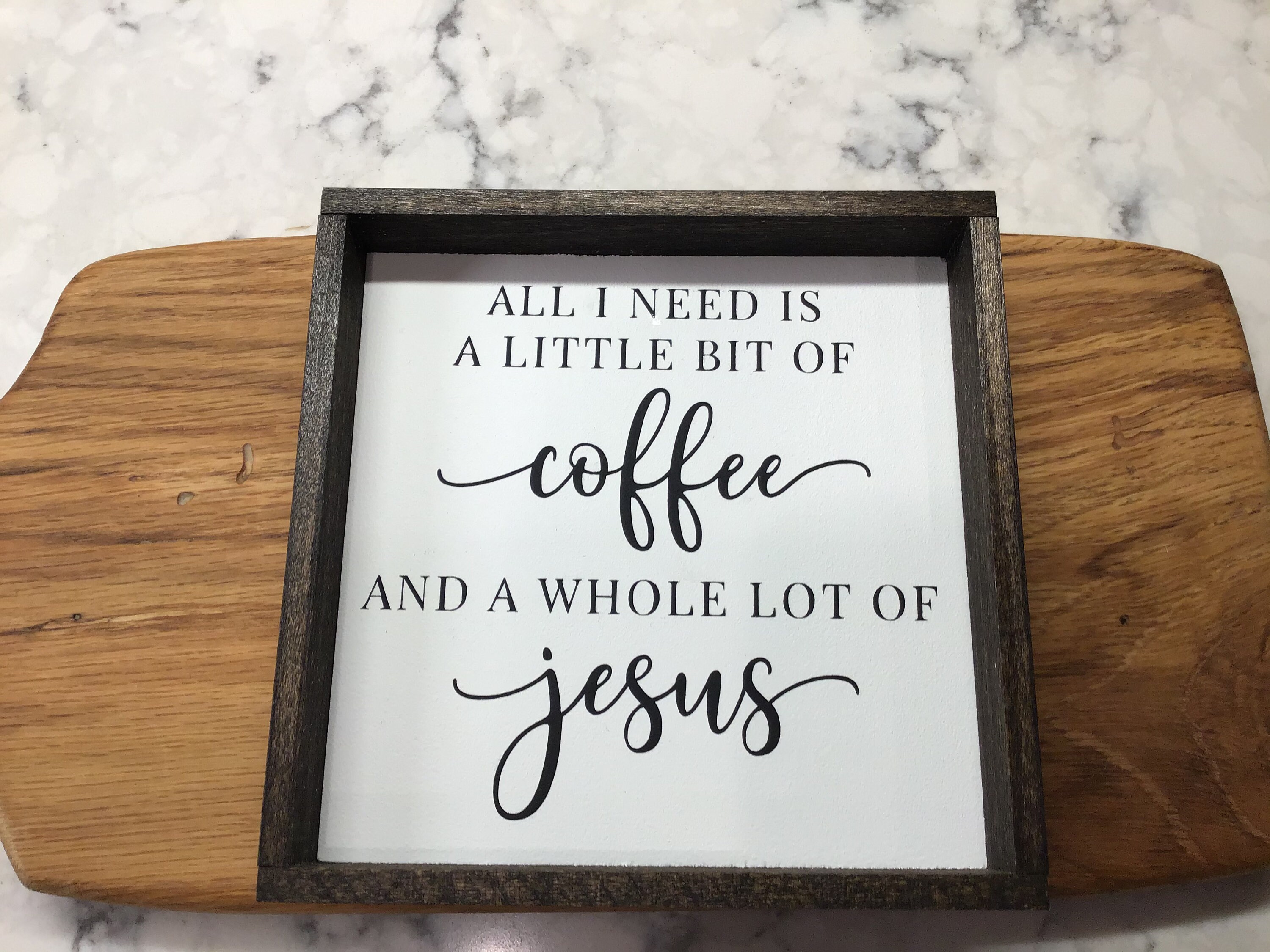 COFFEE and JESUS Wood Sign| Coffee Wood Sign| Tiered Tray Sign ...