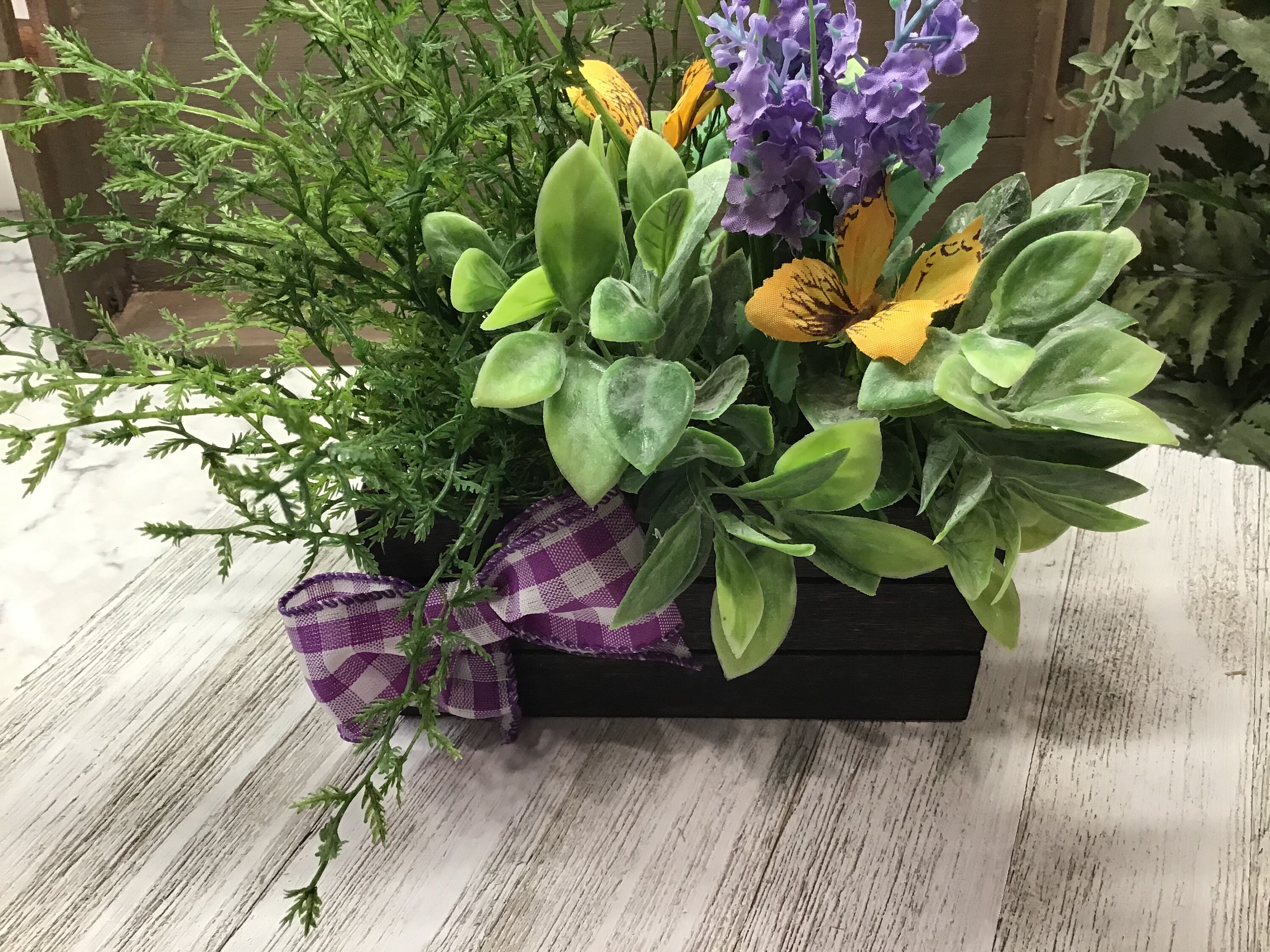 Mini Farmhouse SPRING Crate Floral Arrangement Farmhouse | Etsy