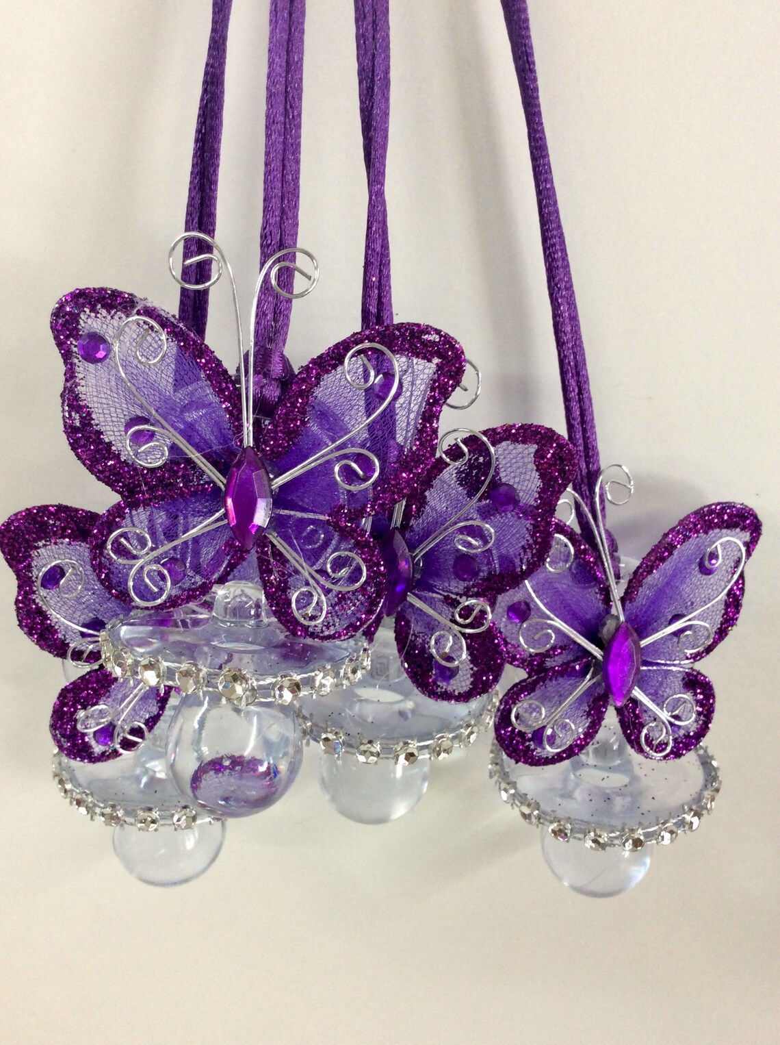 Butterfly Purple Baby Shower Pacifier/butterfly Purple Baby - Etsy