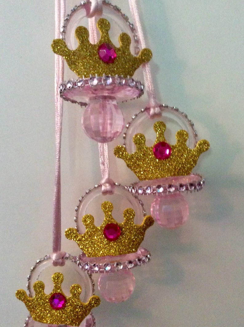 Princess Crown Diamond Baby Shower Pacifier/princess Diamond Baby ...