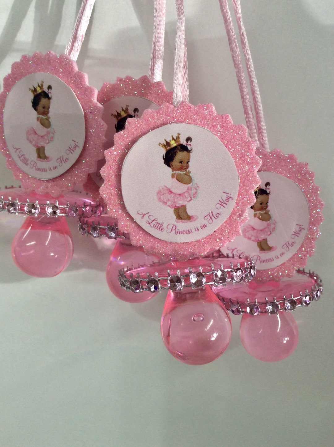 Princess Pink Baby Shower/princess Pink Baby Shower Pacifier/princess ...