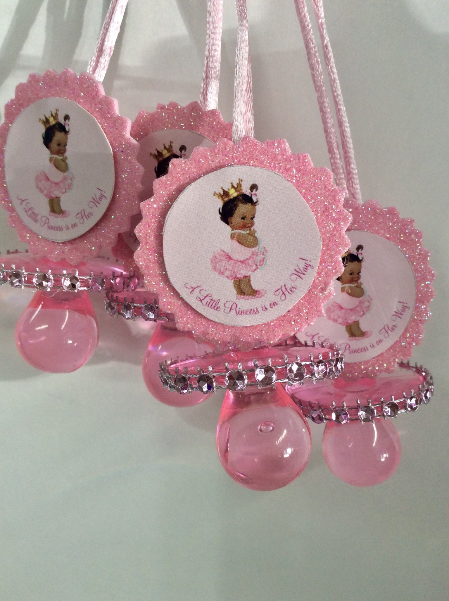 Princess Pink Baby Shower/princess Pink Baby Shower Pacifier/princess ...