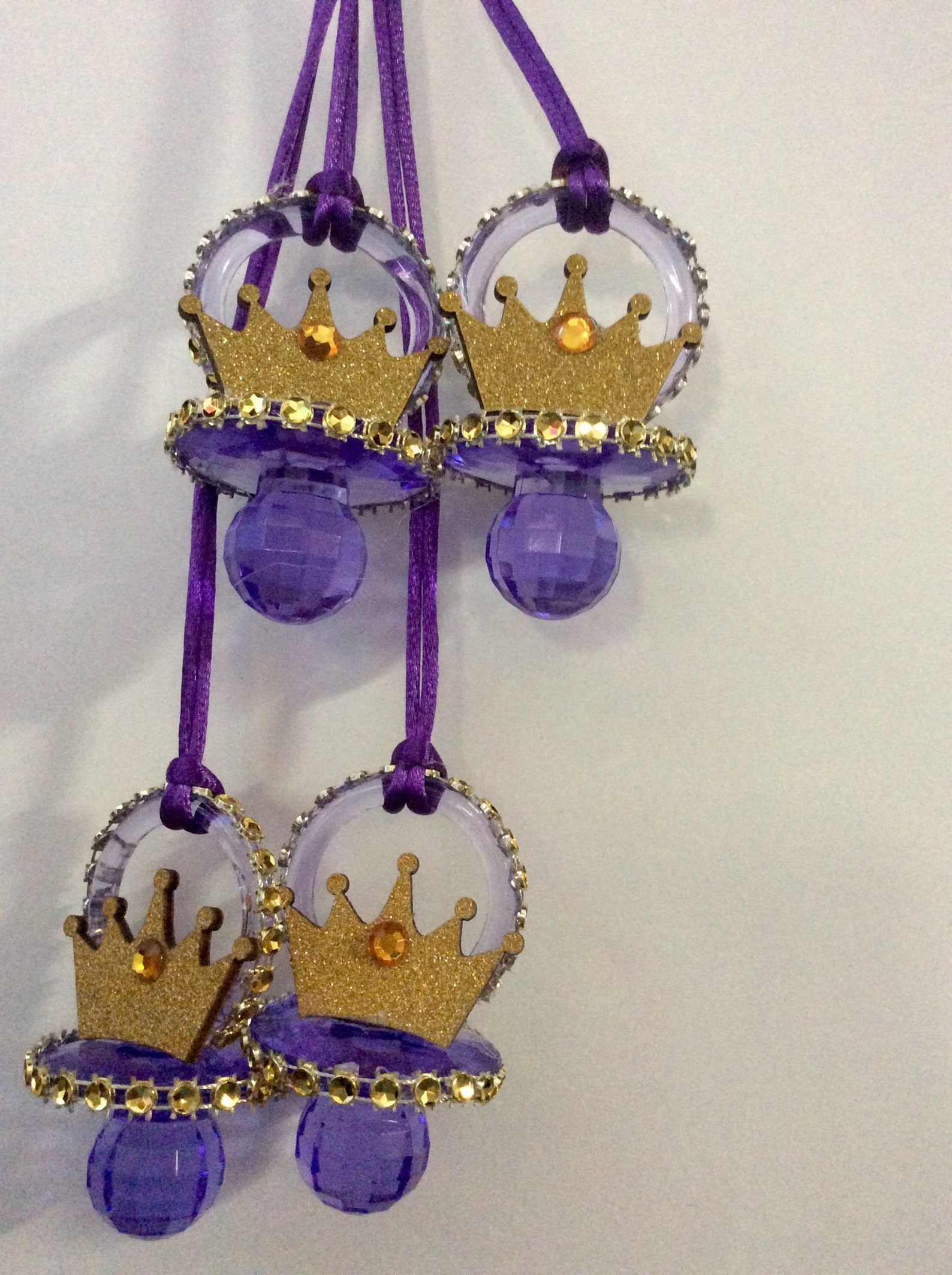 Purple Princess Crown Baby Shower Pacifier/purple Princess Baby Shower ...