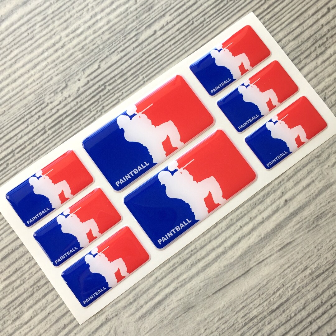 Paintball 3d Domed Emblem Decal Stickers Set - Etsy