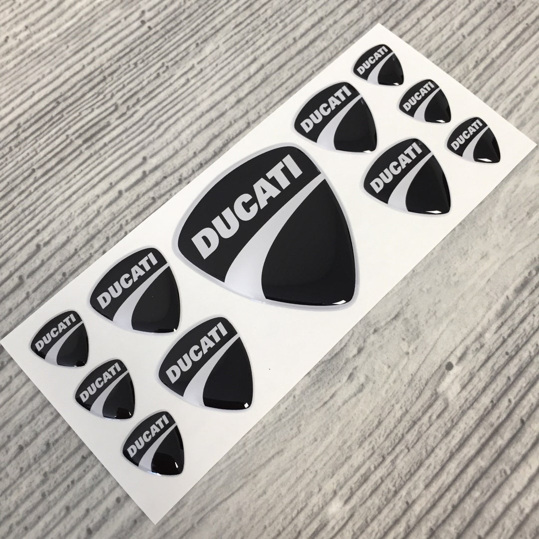 Ducati 3D Epoxy Resin Domed Emblem Decal Stickers - Etsy