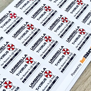 Resident Evil Umbrella Corporation T-virus Vial Sticker 25x17.5mm - Etsy