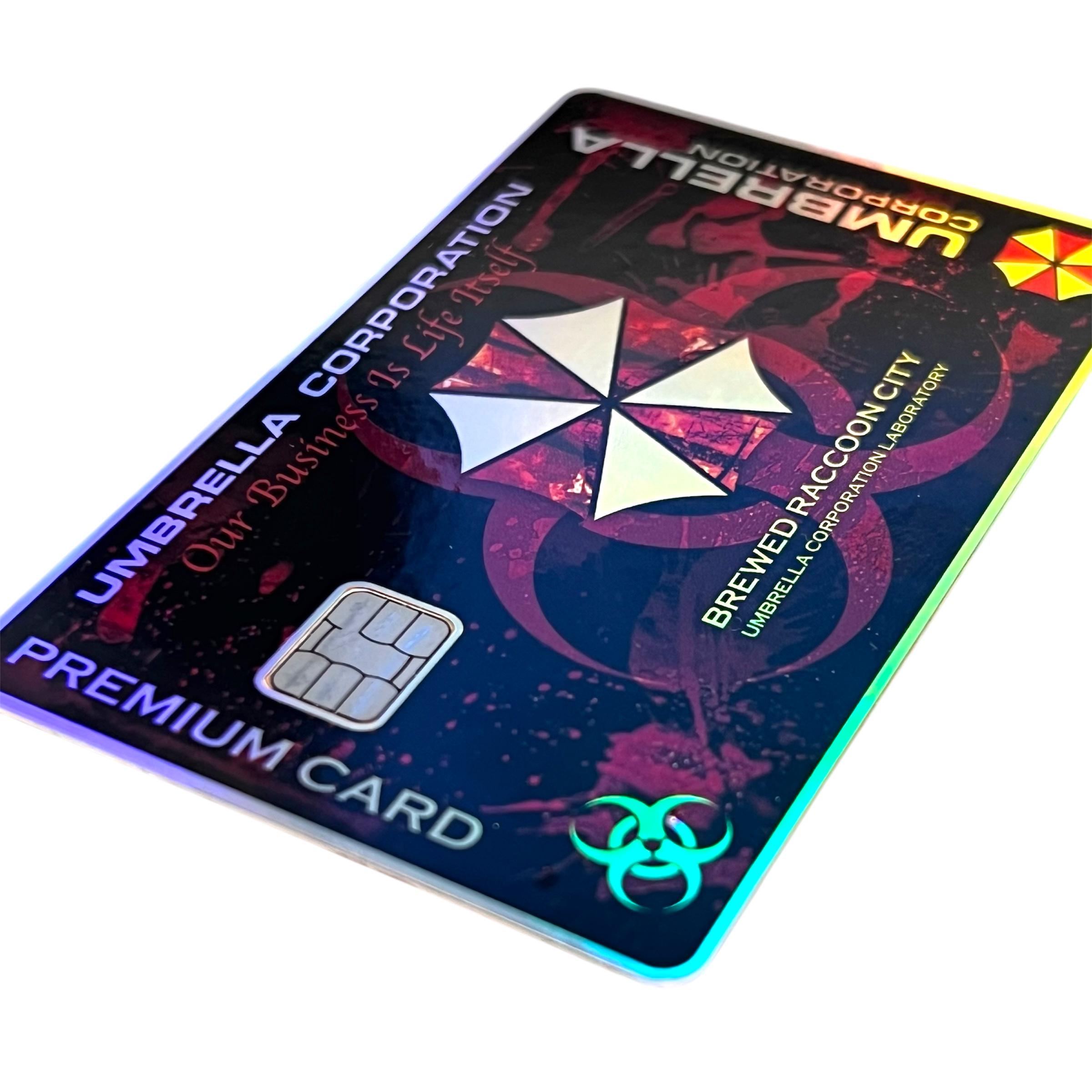HOLOGRAPHIC Umbrella Corporation Resident Evil Credit Card Skin Cover ...