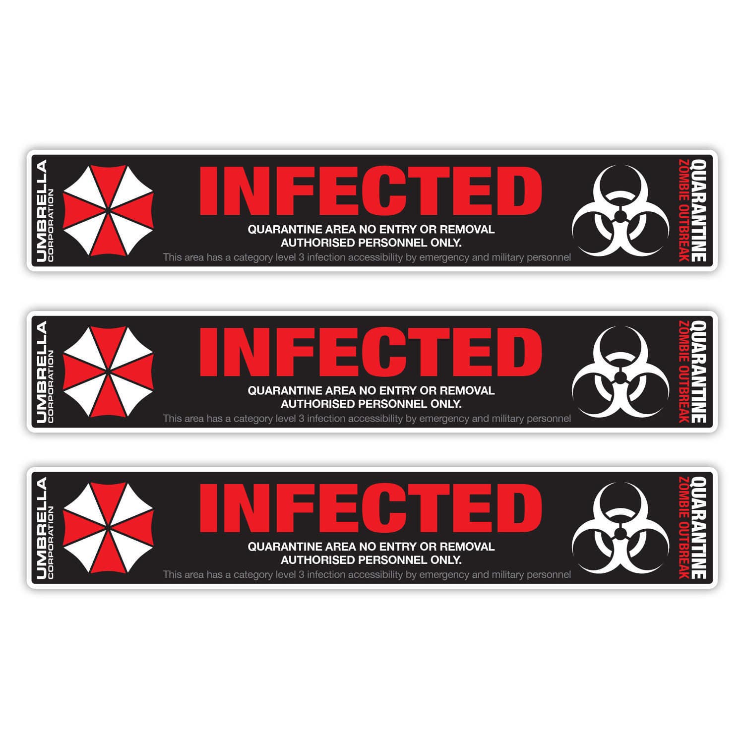 10pc Umbrella Corporation INFECTED Resident Evil Vinyl Decal Sticker - Etsy