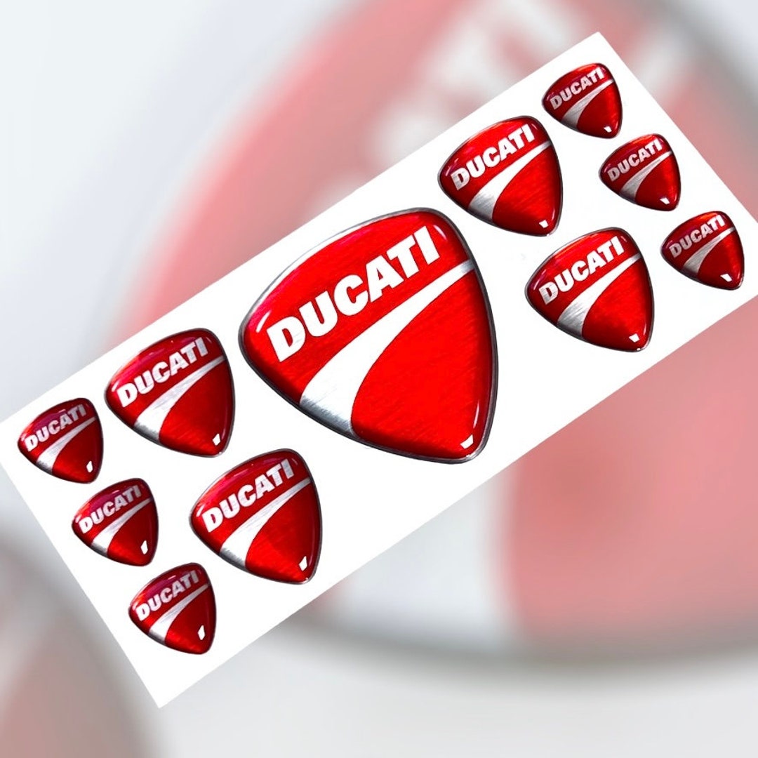Ducati 3D Epoxy Resin Domed Emblem Decal Stickers - Etsy
