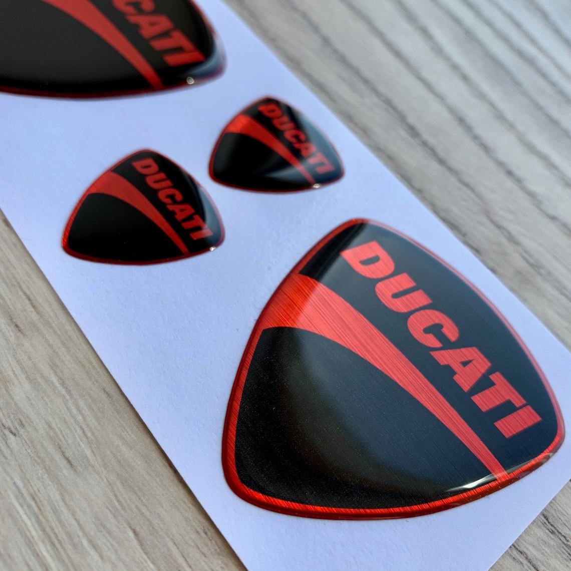 Ducati Red 3D Epoxy Resin Domed Emblem Decal Stickers - Etsy
