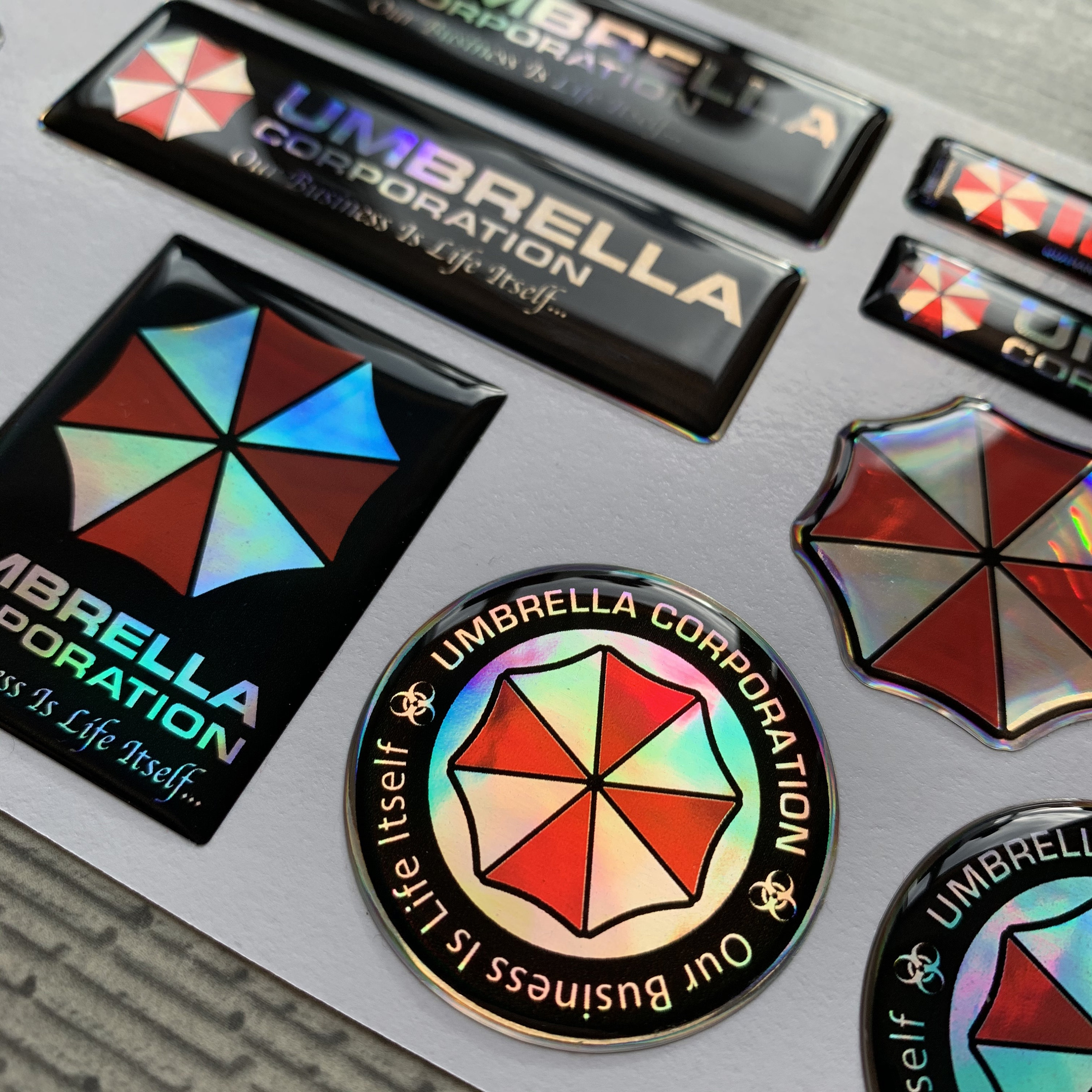 Resident Evil Umbrella Corporation 3d domed stickers printed | Etsy