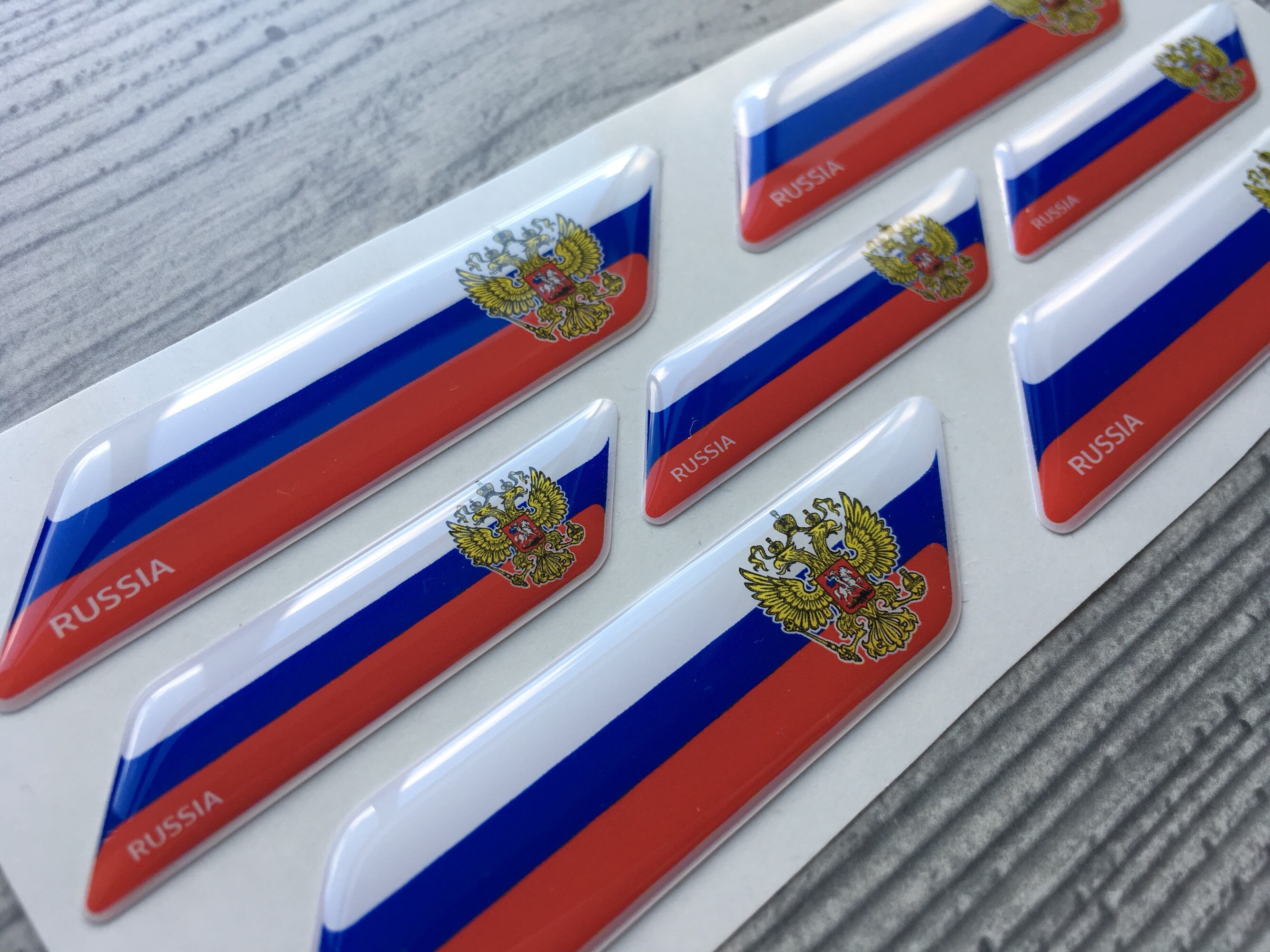 Russia Flag 3d Epoxy Resin Domed Stickers - Etsy