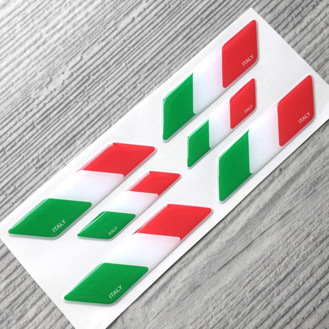 Italy Flag 3d Epoxy Resin Domed Stickers - Etsy