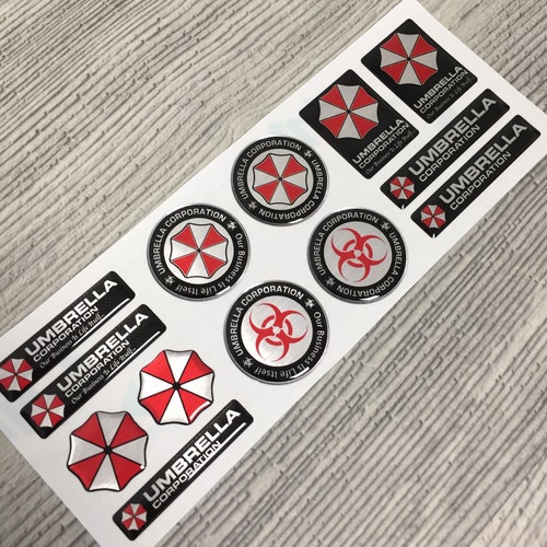 Resident Evil Umbrella Corporation 3d Domed Stickers 13pcs - Etsy