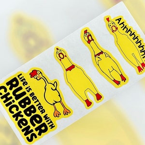 Rubber Chicken Vinyl Sticker Bumper Sticker Decal - Etsy