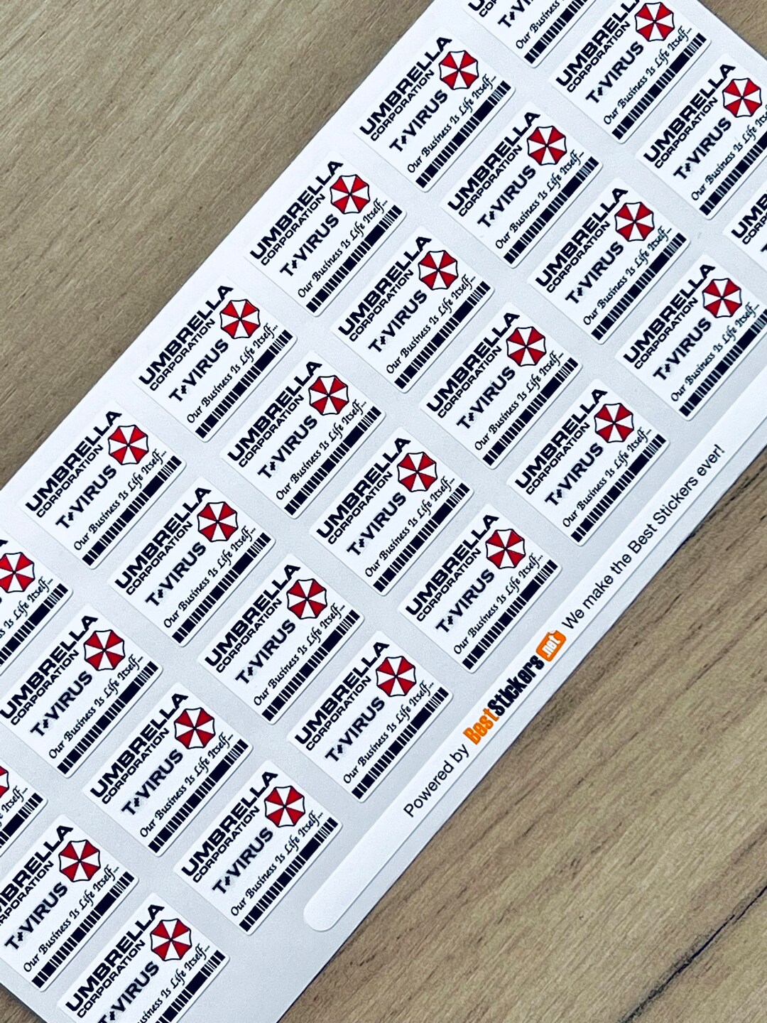 Resident Evil Umbrella Corporation T-virus Vial Sticker 25x17.5mm - Etsy