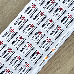 Resident Evil Umbrella Corporation T-virus Vial Sticker 25x17.5mm - Etsy
