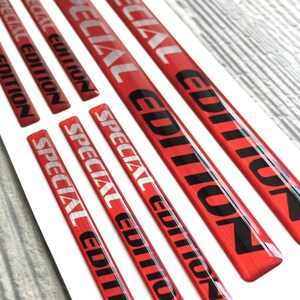 Special Edition Red 3D Domed Stickers - Etsy