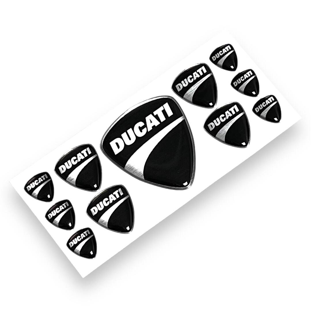 Ducati Black 3d Epoxy Resin Domed Emblem Decal Stickers - Etsy