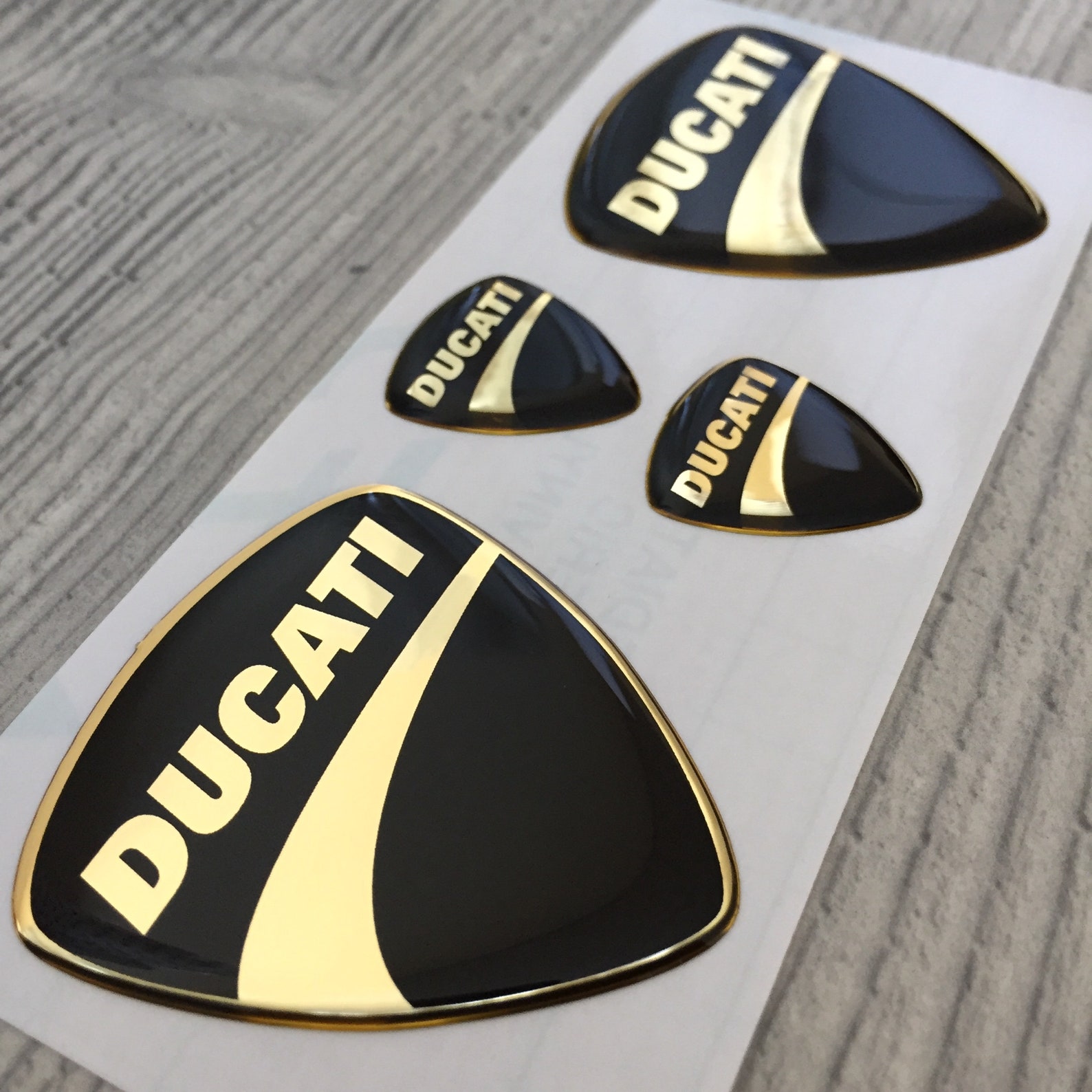 Ducati Gold 3D Epoxy Resin Domed Emblem Decal Stickers - Etsy