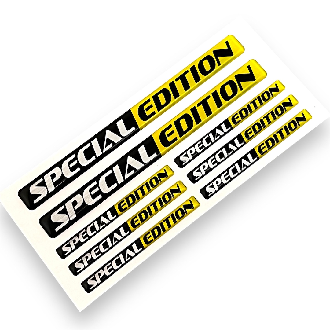Special Edition Yellow 3D Domed Epoxy Sticker Decals - Etsy