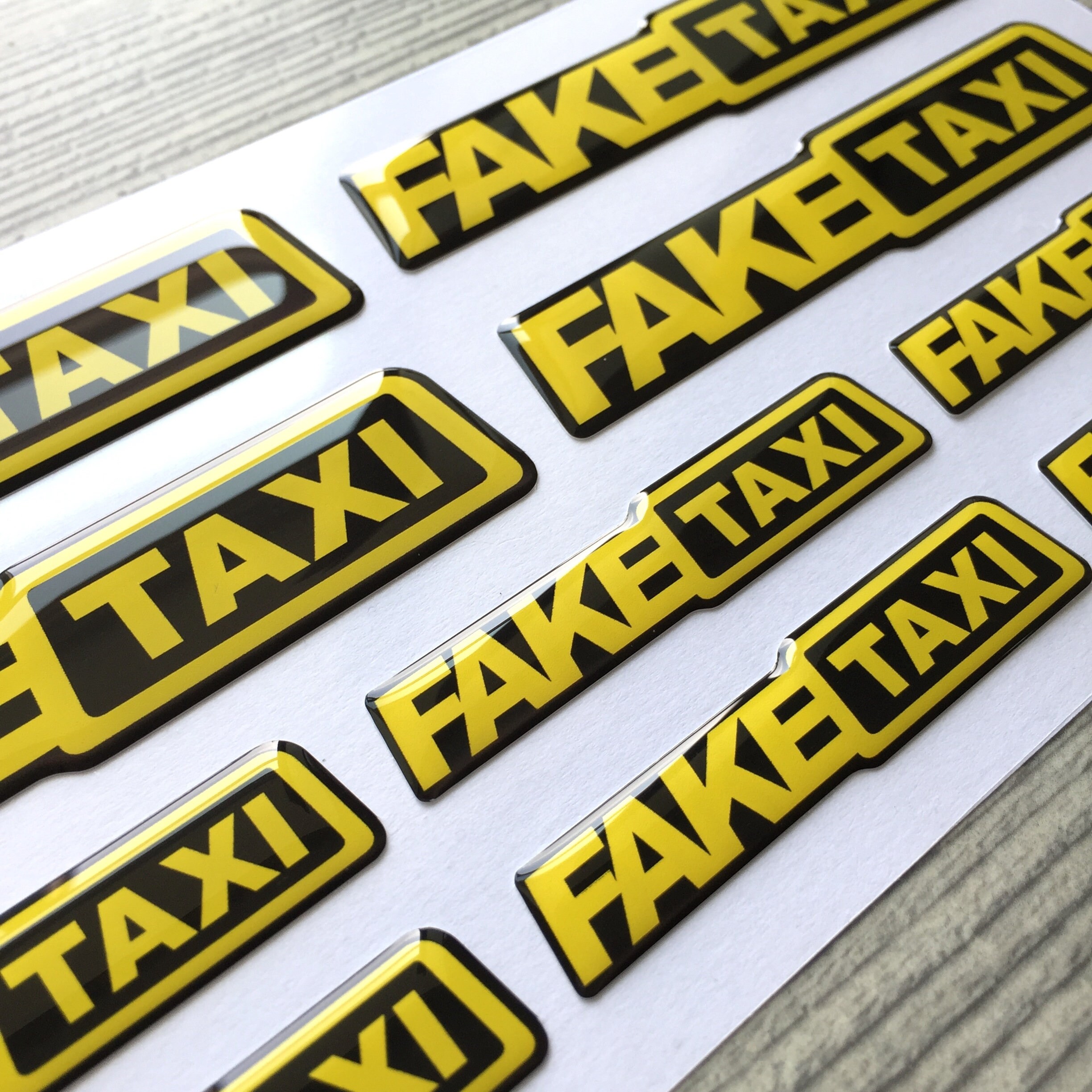 Fake Taxi 3d Domed Emblem Decal Stickers - Etsy