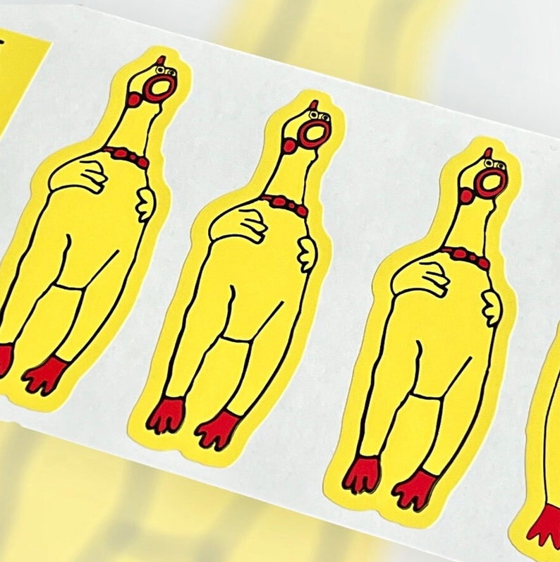 Rubber Chicken Vinyl Sticker Bumper Sticker Decal - Etsy