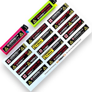 Resident Evil Umbrella Corporation Infected Lighter Stickers 12.5x60mm ...