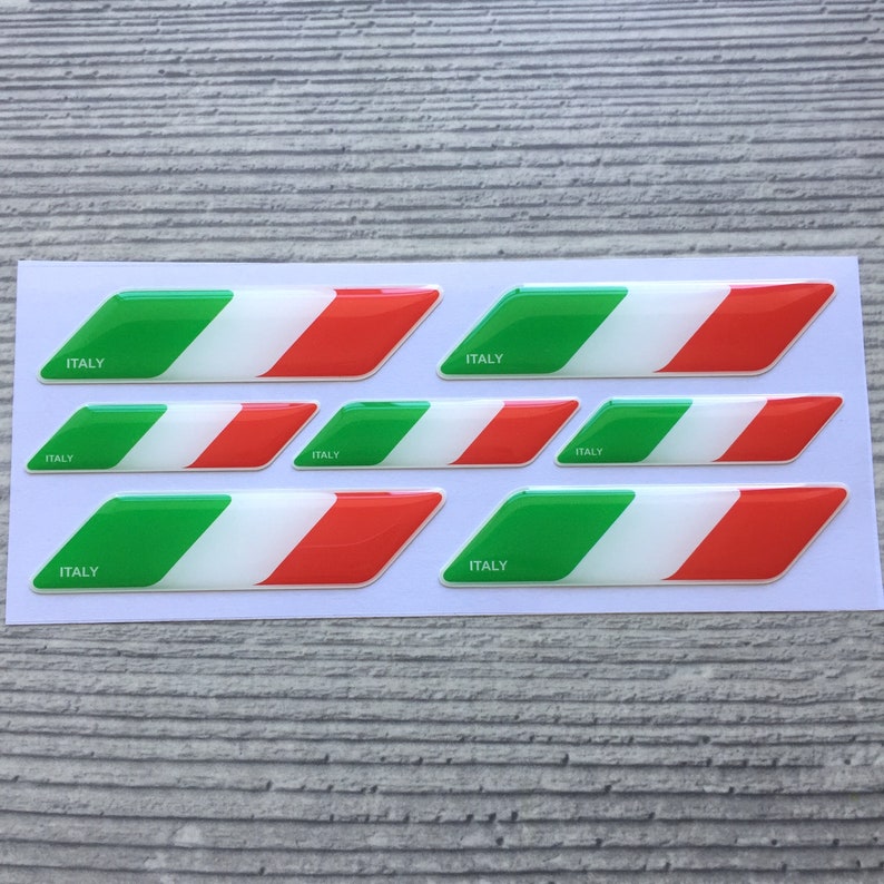 Italy Flag 3d Epoxy Resin Domed Stickers - Etsy