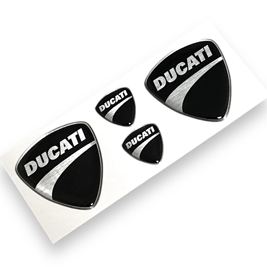 Ducati Black 3D Epoxy Resin Domed Emblem Decal Stickers - Etsy