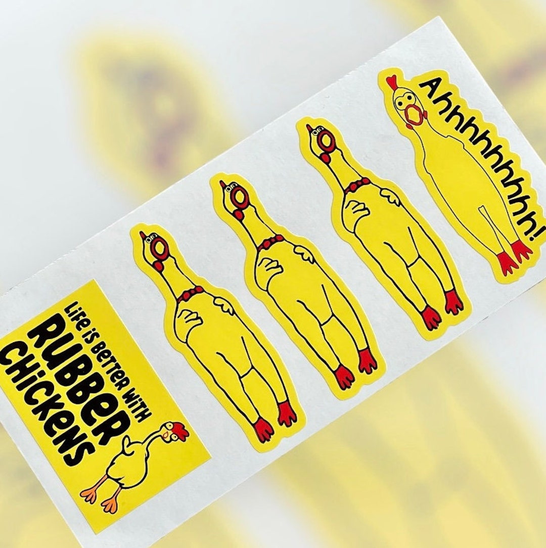 Rubber Chicken Vinyl Sticker Bumper Sticker Decal - Etsy